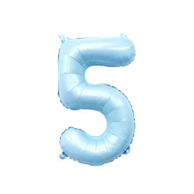 ELLIES BRAND Blue Mist 32" Mylar Number 5 Balloon (1 Count) – Azalia ...